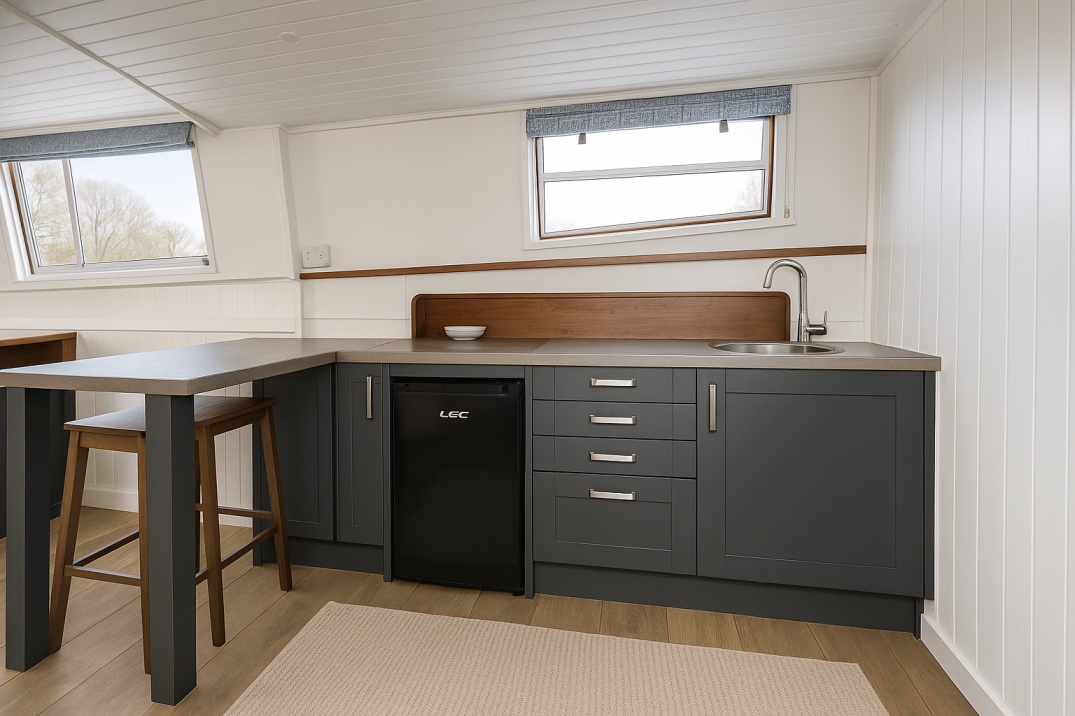 Fat Panda - Self-Contained Dutch Barge - Reading - Beds for Builders